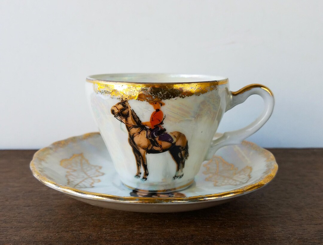 Vintage 50s Royal Canadian Mounted Police Tea Cup and Saucer - Made in ...