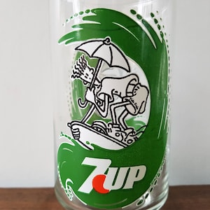 Vintage 90s 7up FIDO DIDO Surfer Character Promo Drinking Glass ...