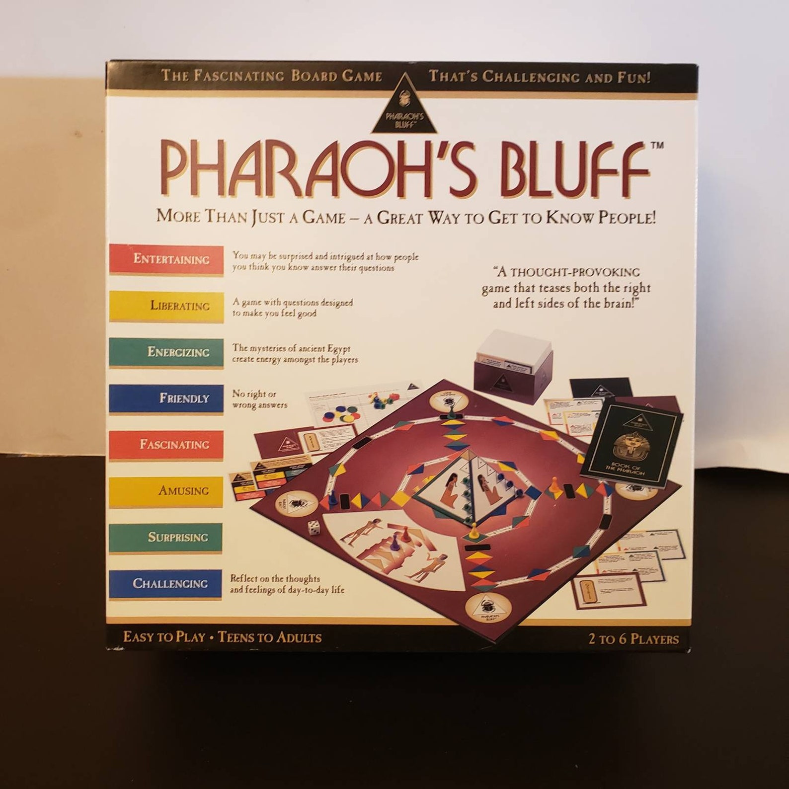 Rare New Pharoah's Bluff Board Game Egypt Pyramid | Etsy