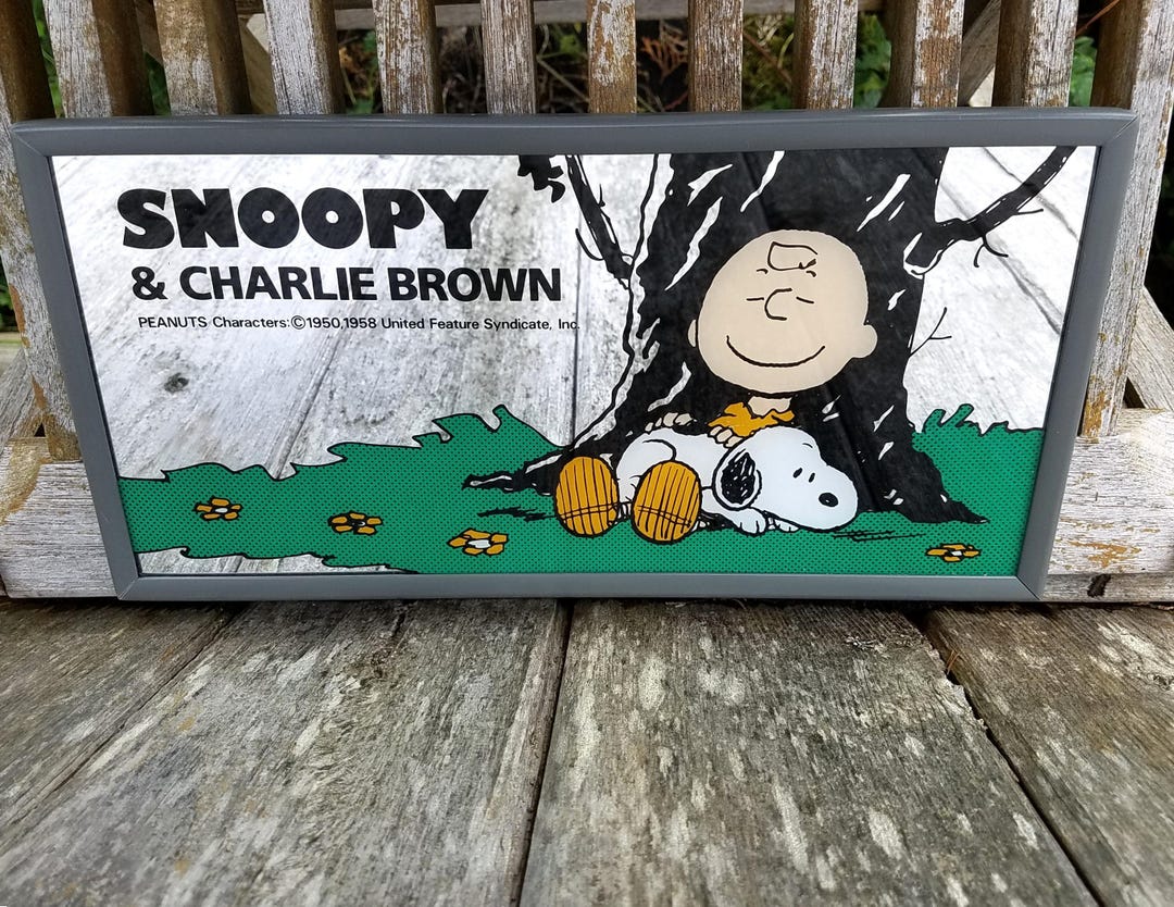 Vintage SNOOPY & CHARLIE BROWN Mirror - Made in Japan - Peanuts ...