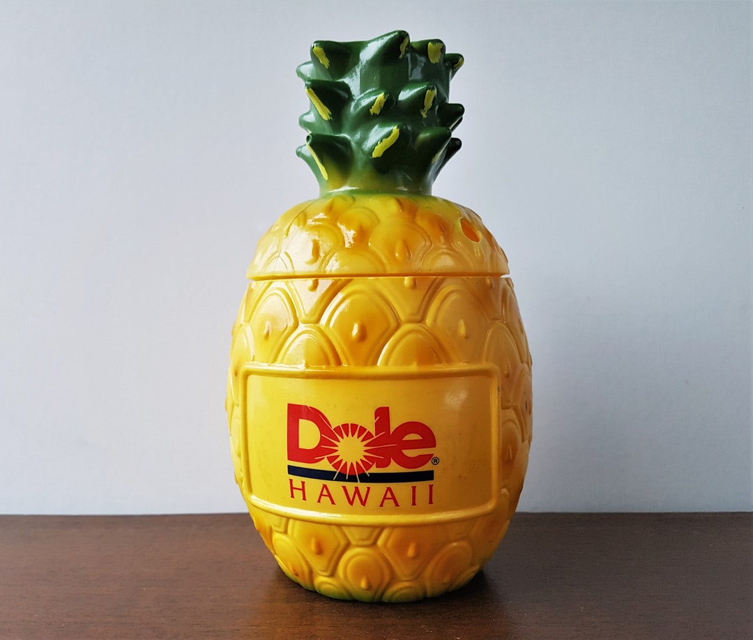 Vintage DOLE Pineapple Coin Bank & Tiki Bar Drink Container Cup Hard ...
