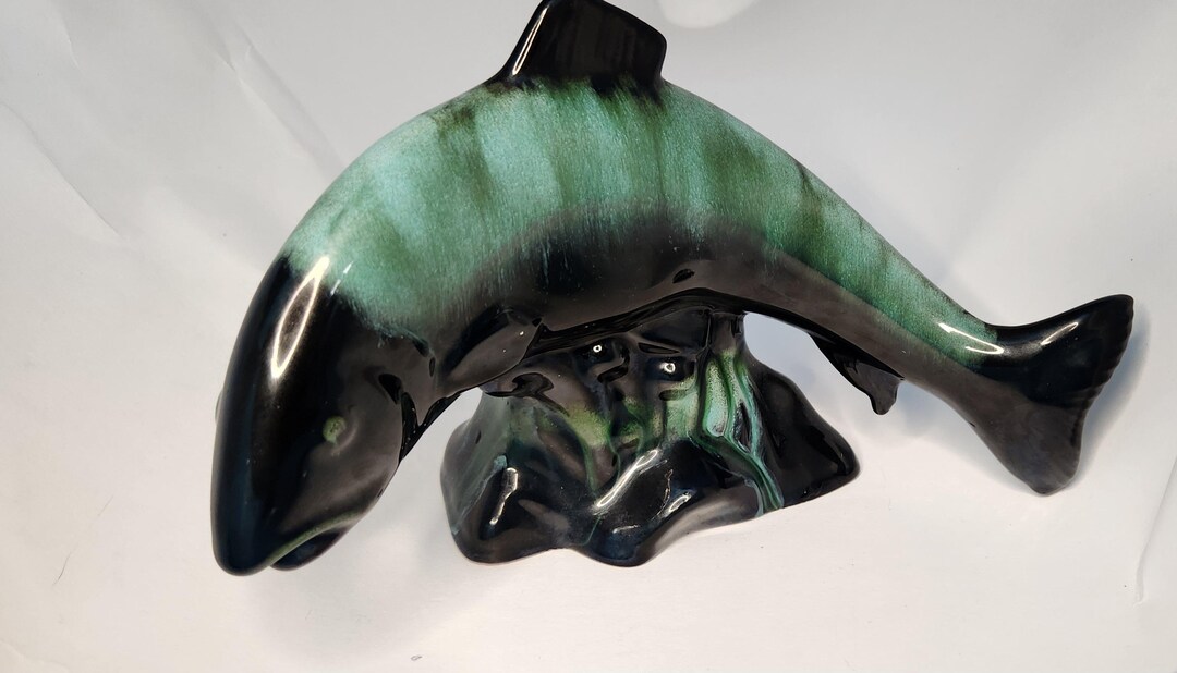 Rare Blue Mountain Pottery Salmon / Fish Figurine - BMP - Mid Century ...