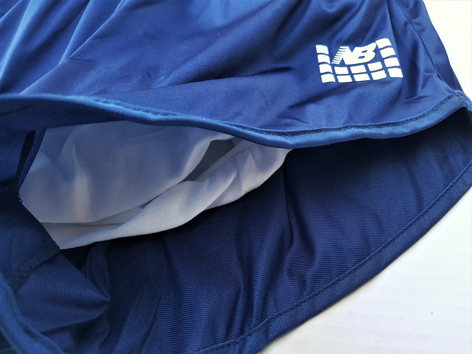 Vintage 80s NEW BALANCE Shiny Navy Satin Running Gym Shorts Deadstock ...