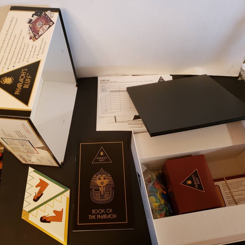 Rare New Pharoah's Bluff Board Game Egypt Pyramid | Etsy