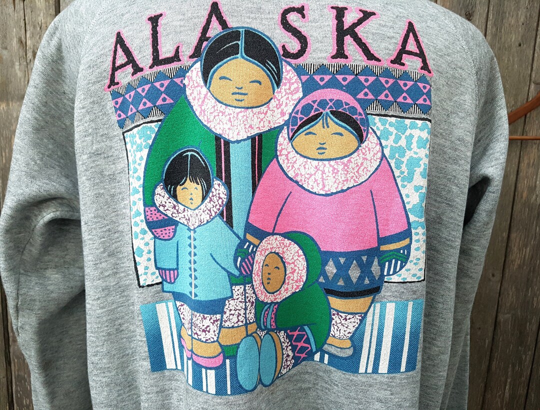 Vintage 80s ALASKA STAR Princess Heather Gray Sweatshirt Made in USA by ...