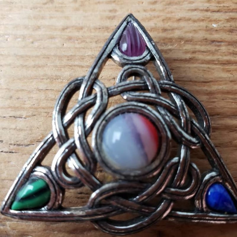 Triangle Brooch - Etsy UK