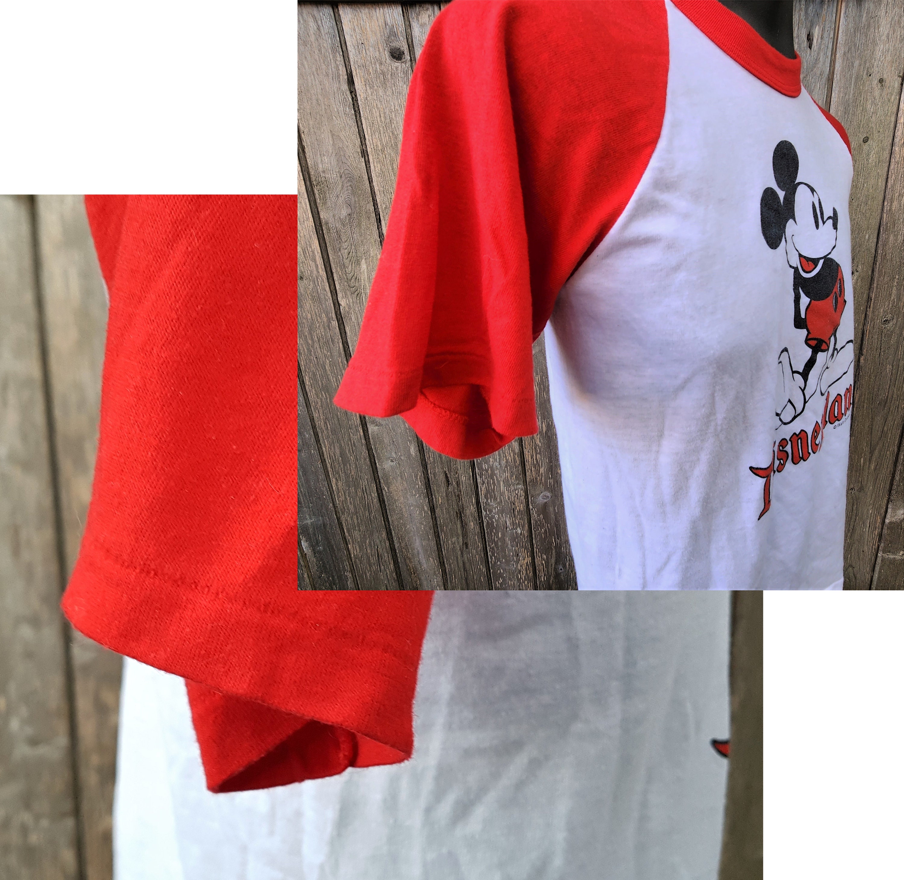 Vintage 80s Mickey Mouse DISNEYLAND Raglan Sleeve Shirt Vintage 80s Mickey Mouse DISNEYLAND Raglan Sleeve Shirt