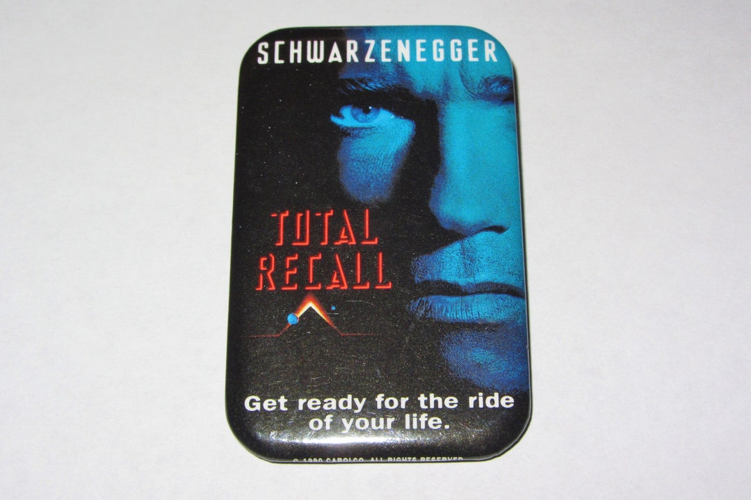 Vintage 1990 TOTAL RECALL Arnold Schwarzenegger Movie Theater Promo Pin ...