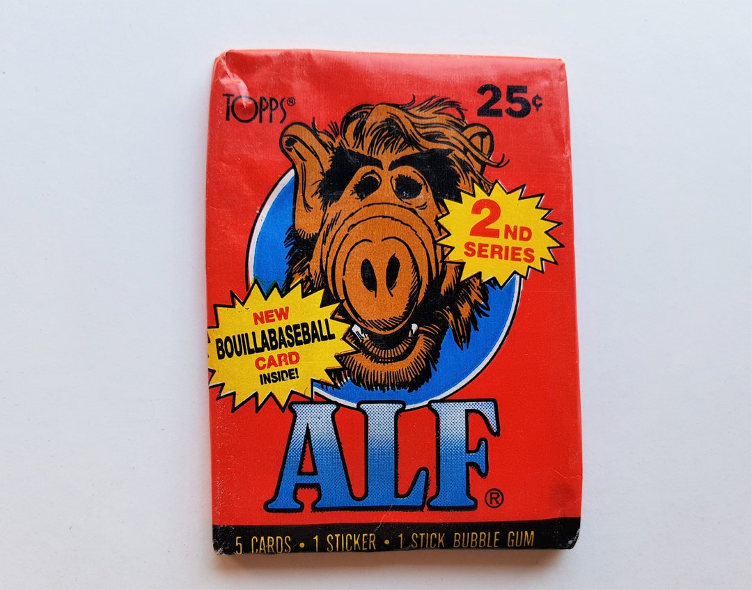 Vintage ALF 1987 Topps 2nd Series Unopened Wax Pack - 5 Trading Cards ...