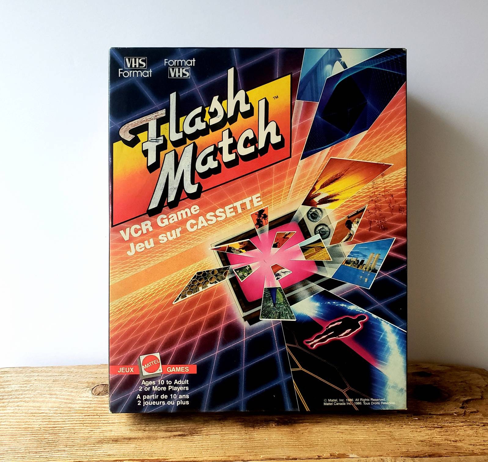 Vintage 80s Flash Match VHS Game Chips Cards VCR TV Game 1986 Mattel ...