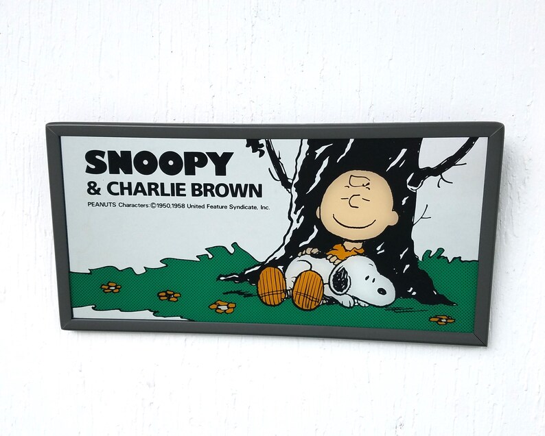 Vintage SNOOPY & CHARLIE BROWN Mirror - Made in Japan - Peanuts ...