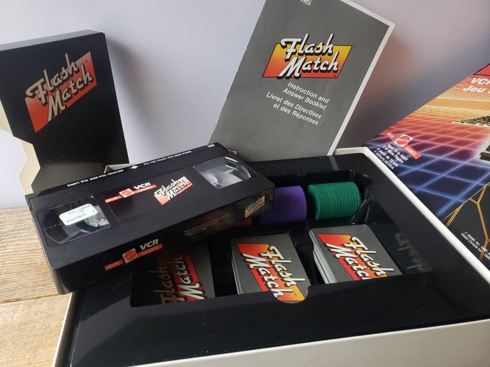Vintage 80s Flash Match VHS Game Chips Cards VCR TV Game 1986 - Etsy Canada