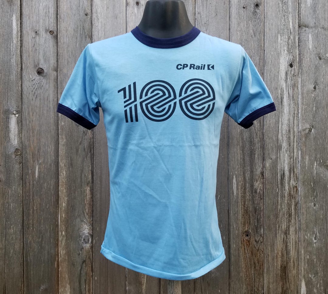Vintage 80s CP RAIL 100 Years Anniversary T-shirt - 1985 Canadian ...