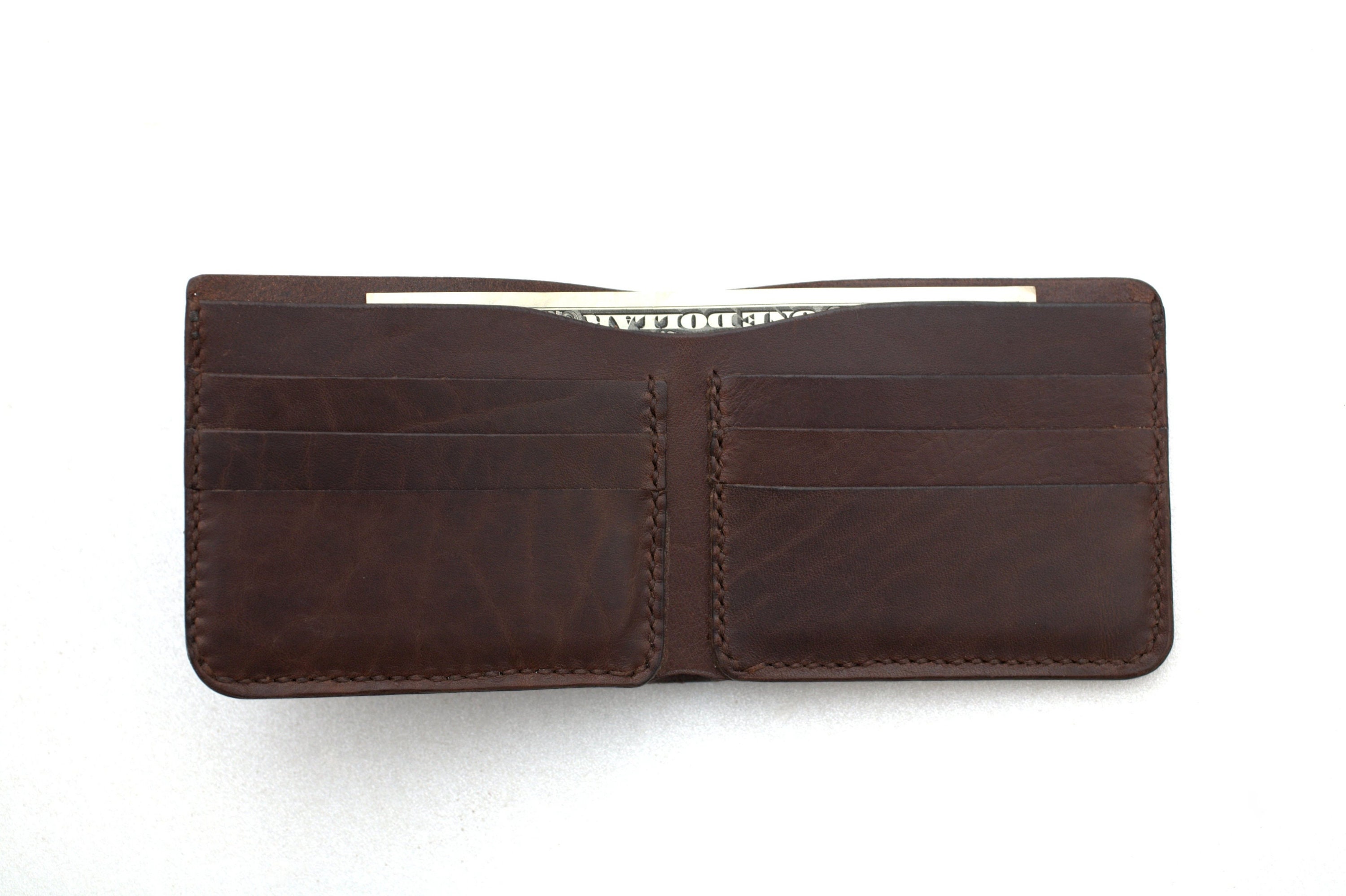 Moto Guzzi Leather Wallet Hand made Italian leather espresso brown ...