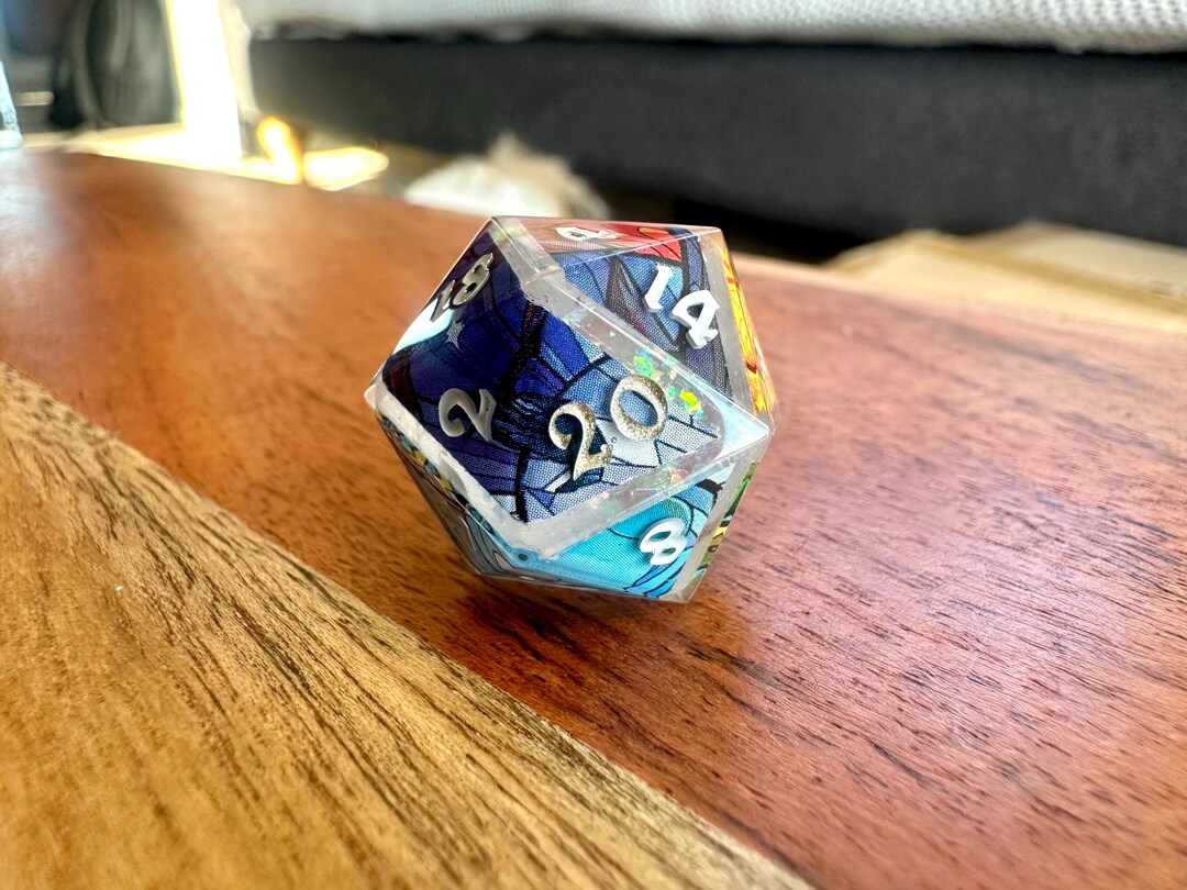 MTG Land Card D20 - Stained Glass - Etsy