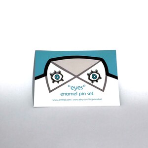 Blue Eyes Enamel Pin Set - Etsy
