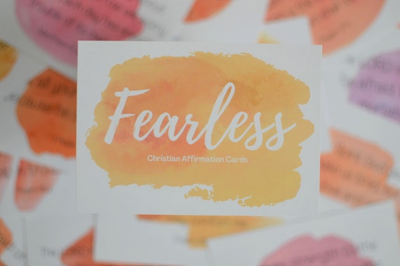 15 Fearless Affirmation Cards Christian Affirmation Cards - Etsy