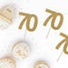 70 Cupcake Toppers - 70th Birthday Party Decor - Numbered Birthday ...