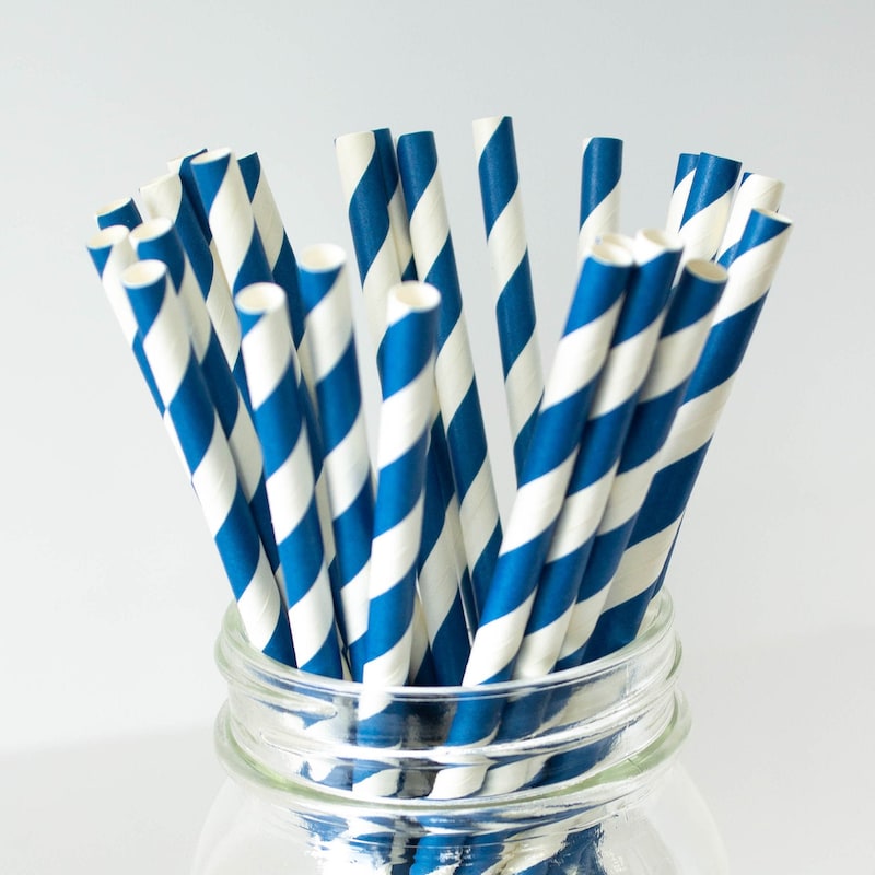 Striped Straws - Etsy