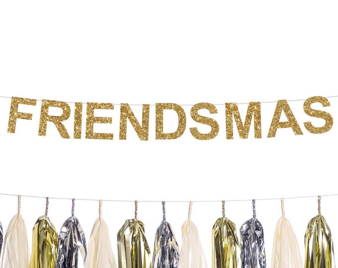 Merry Friendsmas Banner, Christmas Banner, Christmas Decorations ...