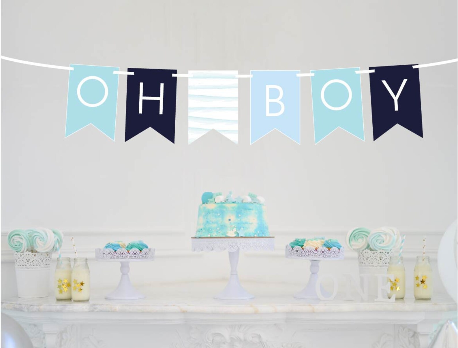 Oh Boy Banner Baby Shower Banner Baby Shower Decor - Etsy