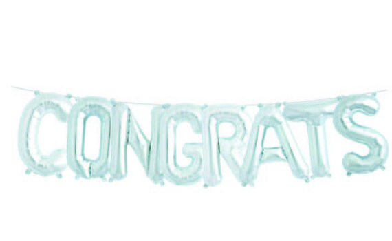 Congrats Balloon Letters Congrats Banner Balloons | Etsy