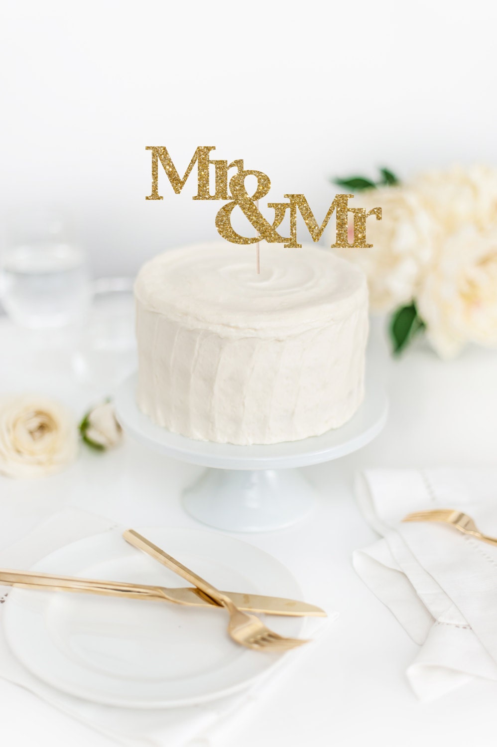 Mr & Mr Cake Topper - Wedding Cake Topper - Two Grooms Cake Topper ...