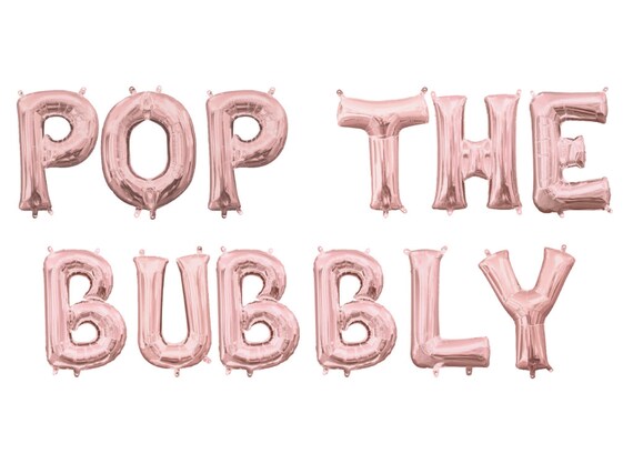 Pop the Bubbly Balloon Banner New Year's Party Decor | Etsy