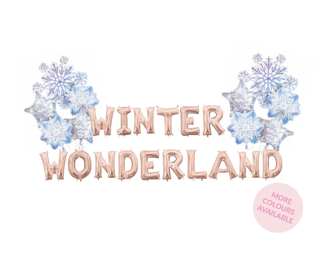 Winter Wonderland Balloon Banner - Christmas Party Decor - Christmas ...