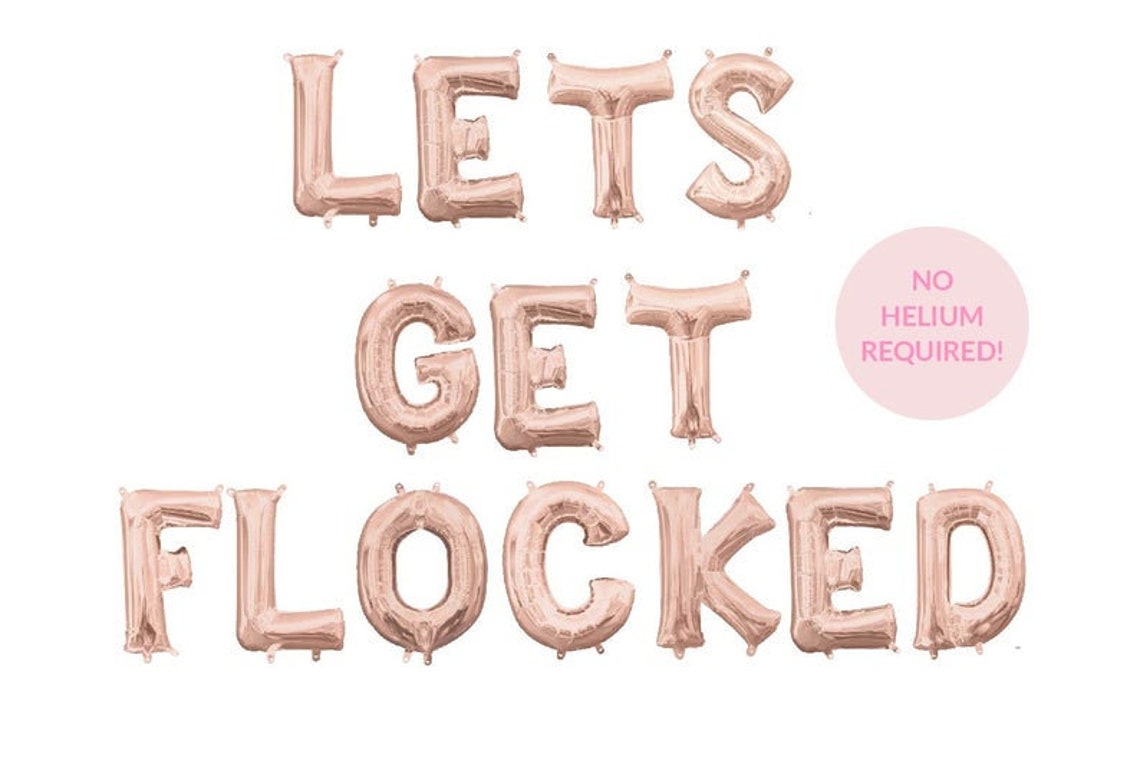 Flocktail Bar Balloon Banner Flamingo Themed Bachelorette - Etsy