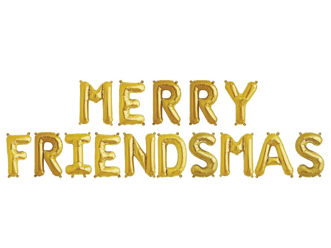 Merry Friendsmas Balloon Banner - Christmas Decor - Christmas Party ...