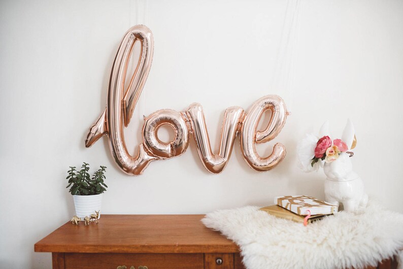 Love Script Balloon Bridal Shower Decor Wedding Decor - Etsy
