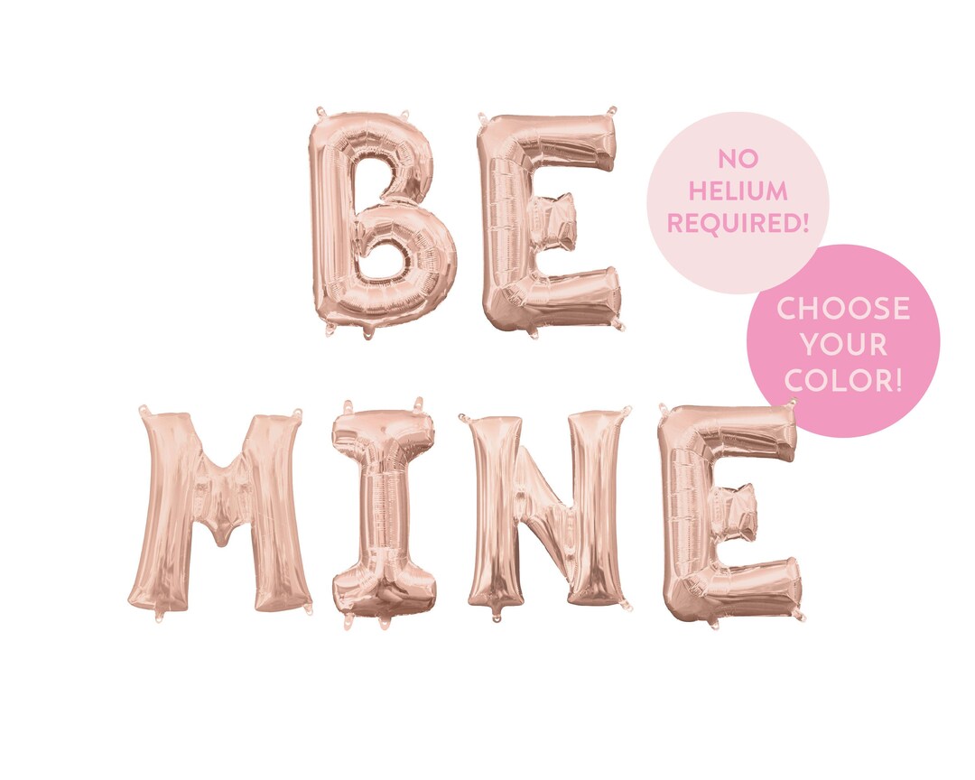 Be Mine Balloon Banner - Letter Balloons - Valentine's Day Party ...
