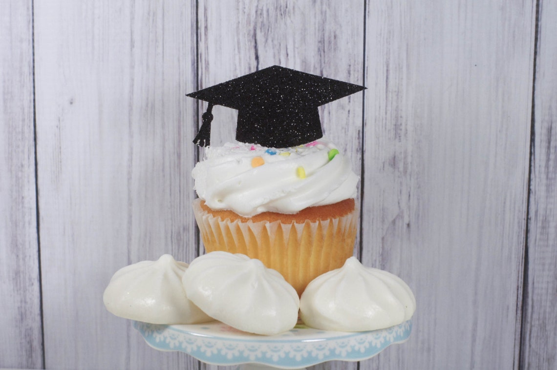 Graduation Hat Cupcake Toppers Graduation Party Graduation - Etsy