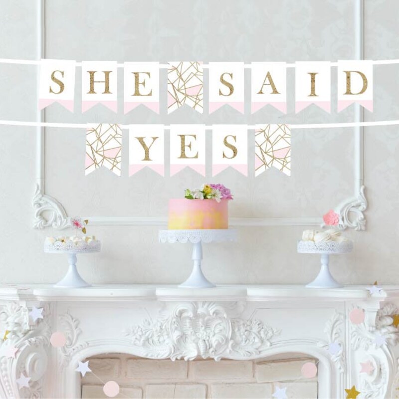 She Said Yes Banner - Etsy