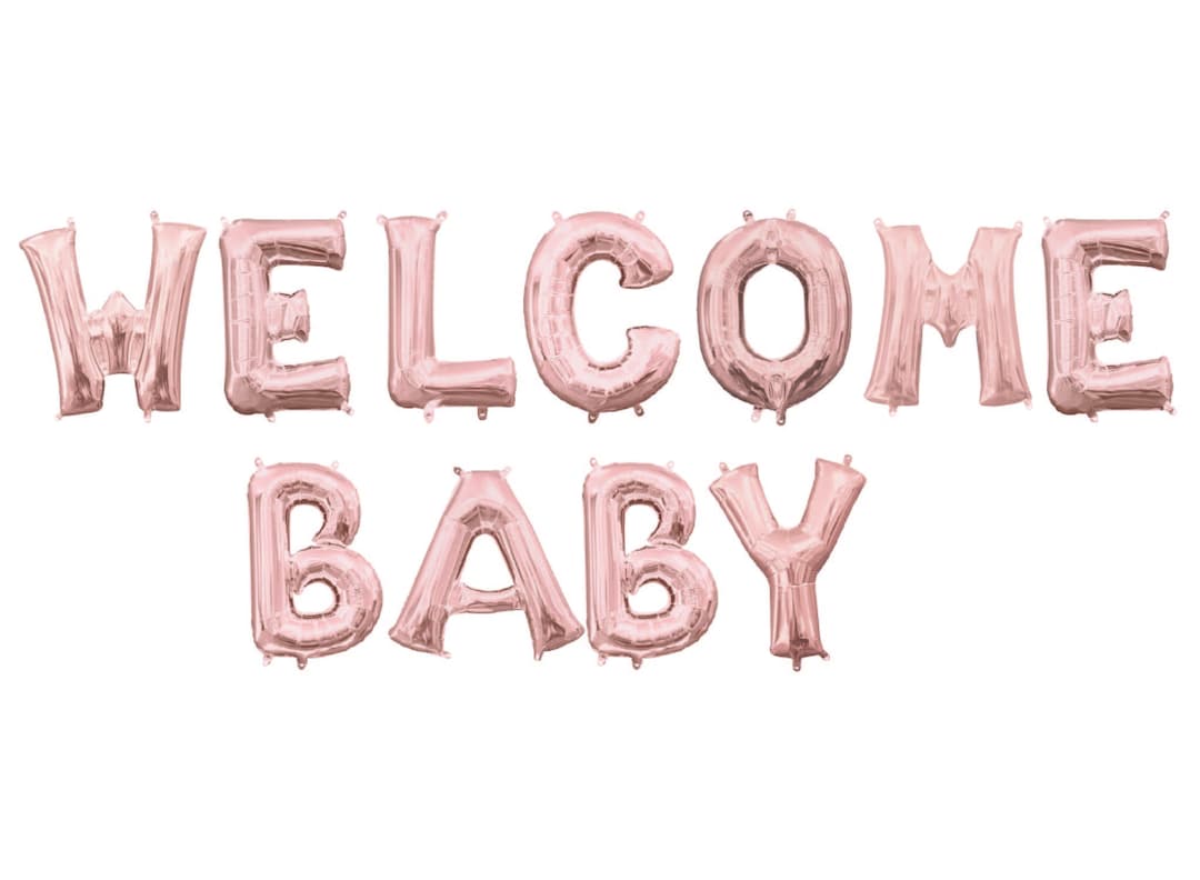 Welcome Baby Balloon Banner - Baby Shower Balloon Banner - New Baby ...
