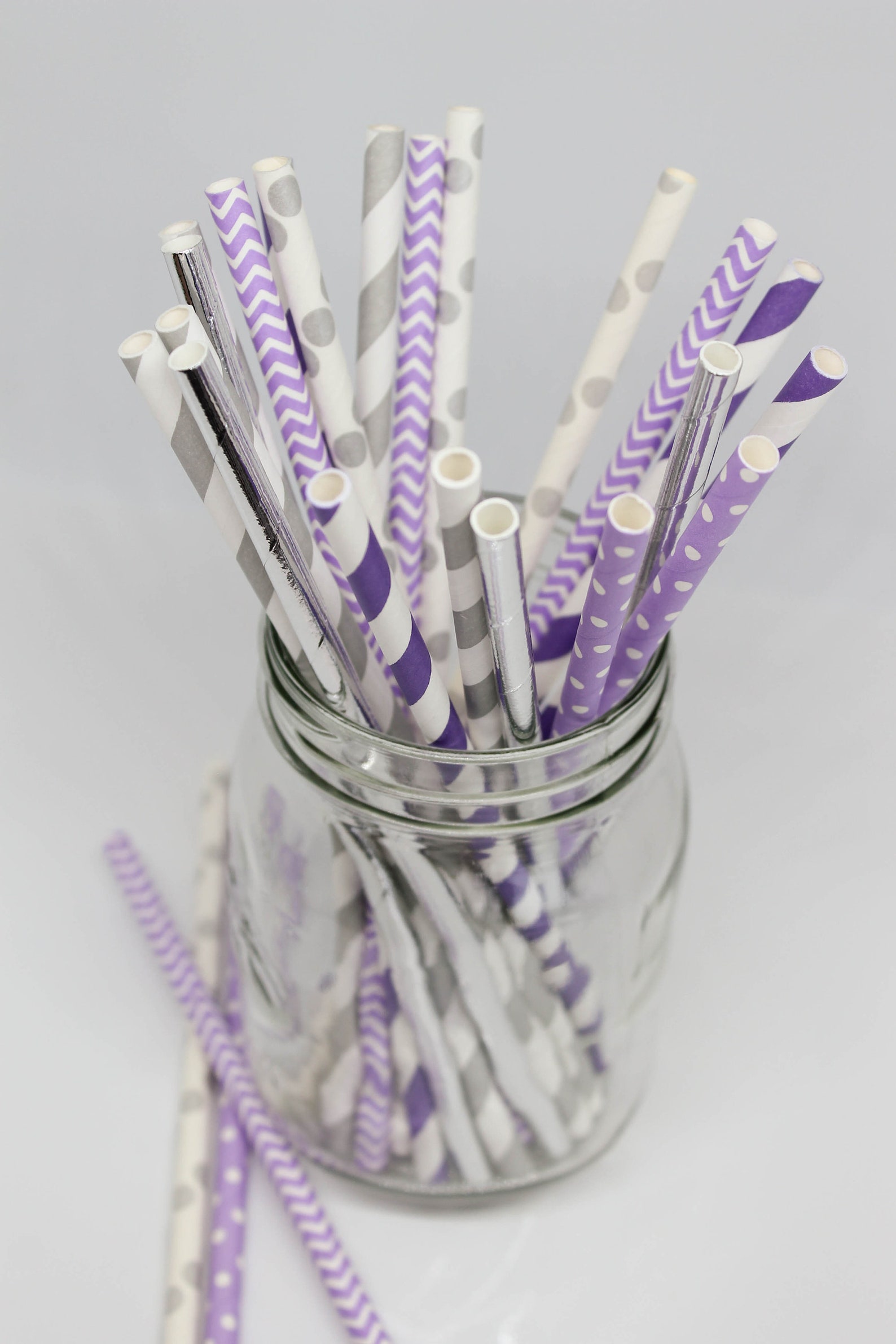 Purple and Silver Party Straws - Party Straws - Cake Pop Sticks ...