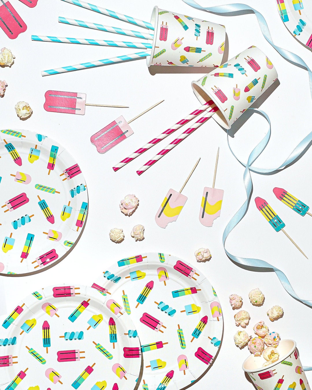 Ice Pop Party Cups: 9oz, Summer Birthday Tableware, Pack of 8 - Etsy Canada