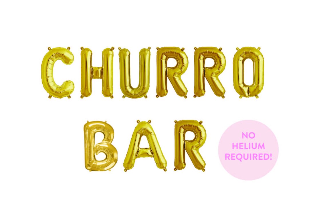 Churro Bar Balloon Banner - Fiesta Photo Balloons - Fiesta Birthday ...