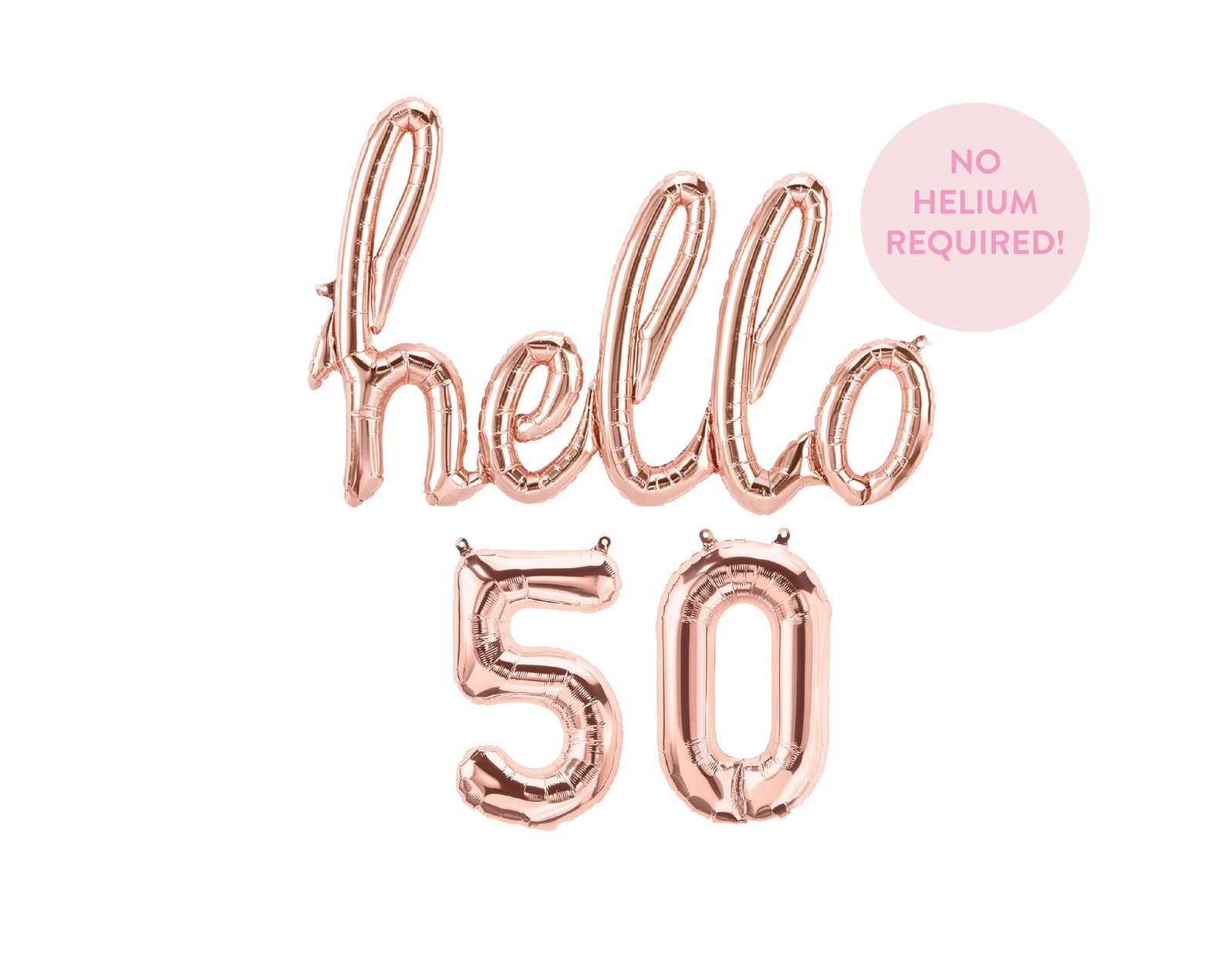 Hello 50 Balloon Banner Birthday Banner Birthday Decor - Etsy