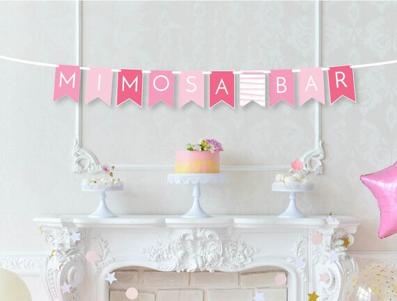 Mimosa Bar Banner Champagne Shower Decor Bridal Brunch | Etsy