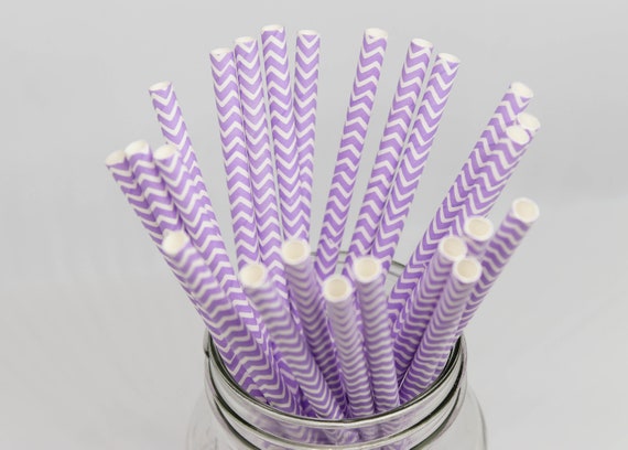 Purple Paper Straws