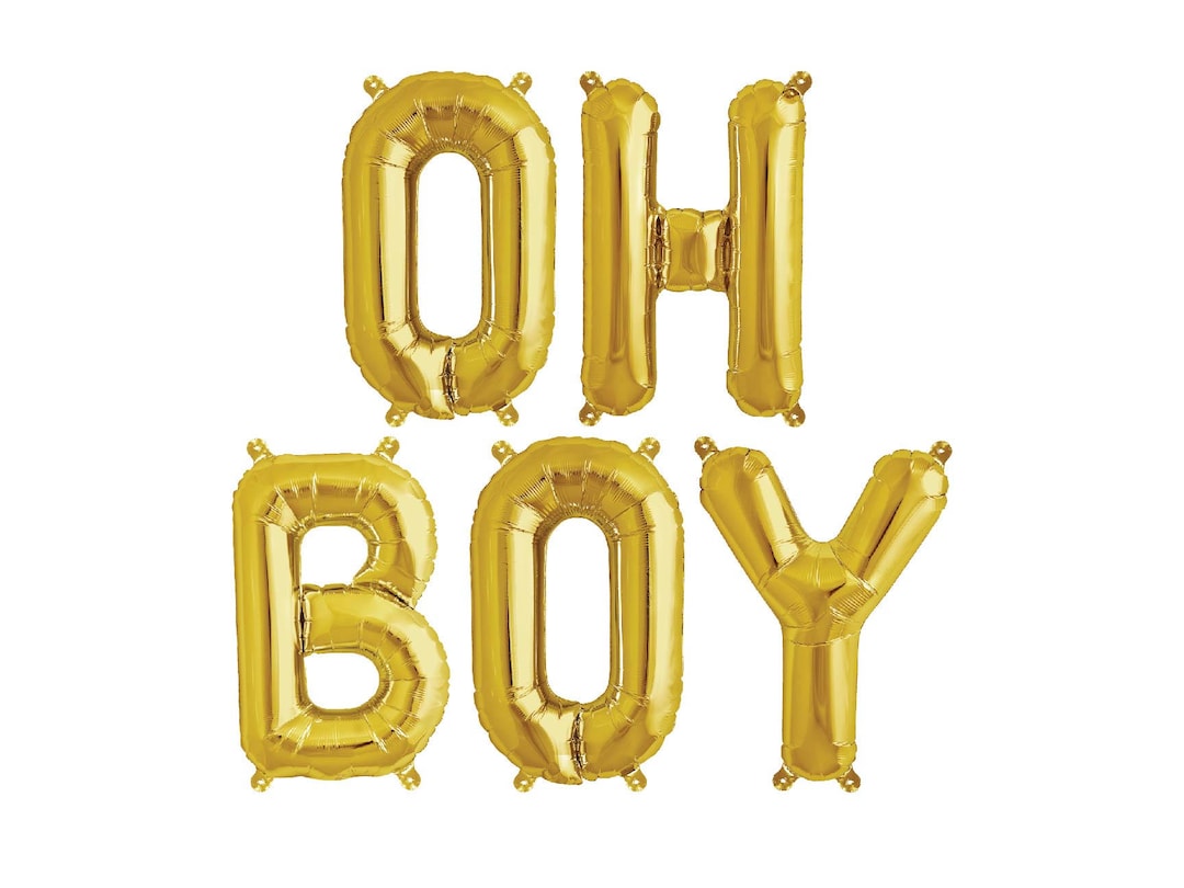 Oh Boy Balloon Banner - Baby Shower Balloons - Baby Shower Decor - It's ...