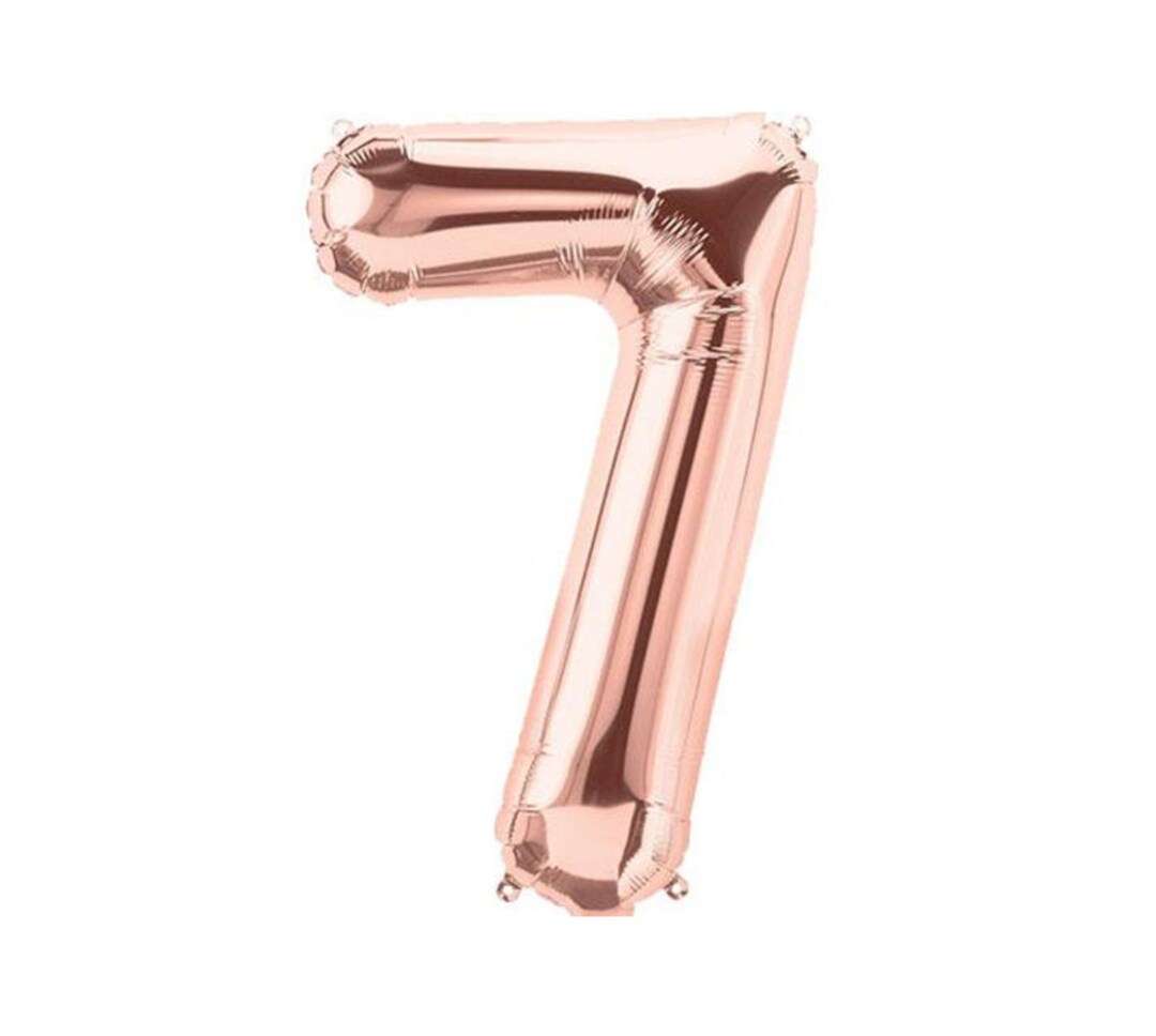 34” Giant Number 7 Balloon - Giant Gold or Silver Balloon - Party Decor ...