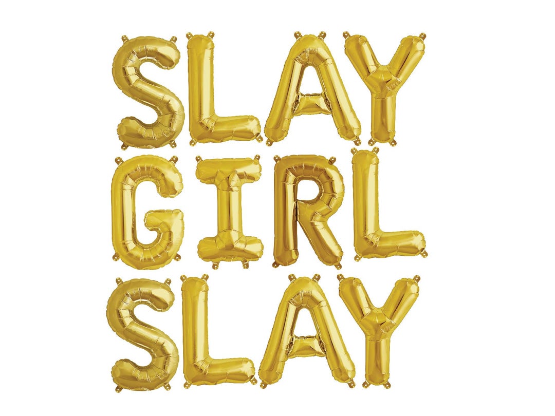 Slay Girl Slay Balloon Banner - Bachelorette Party Decor - New Job ...