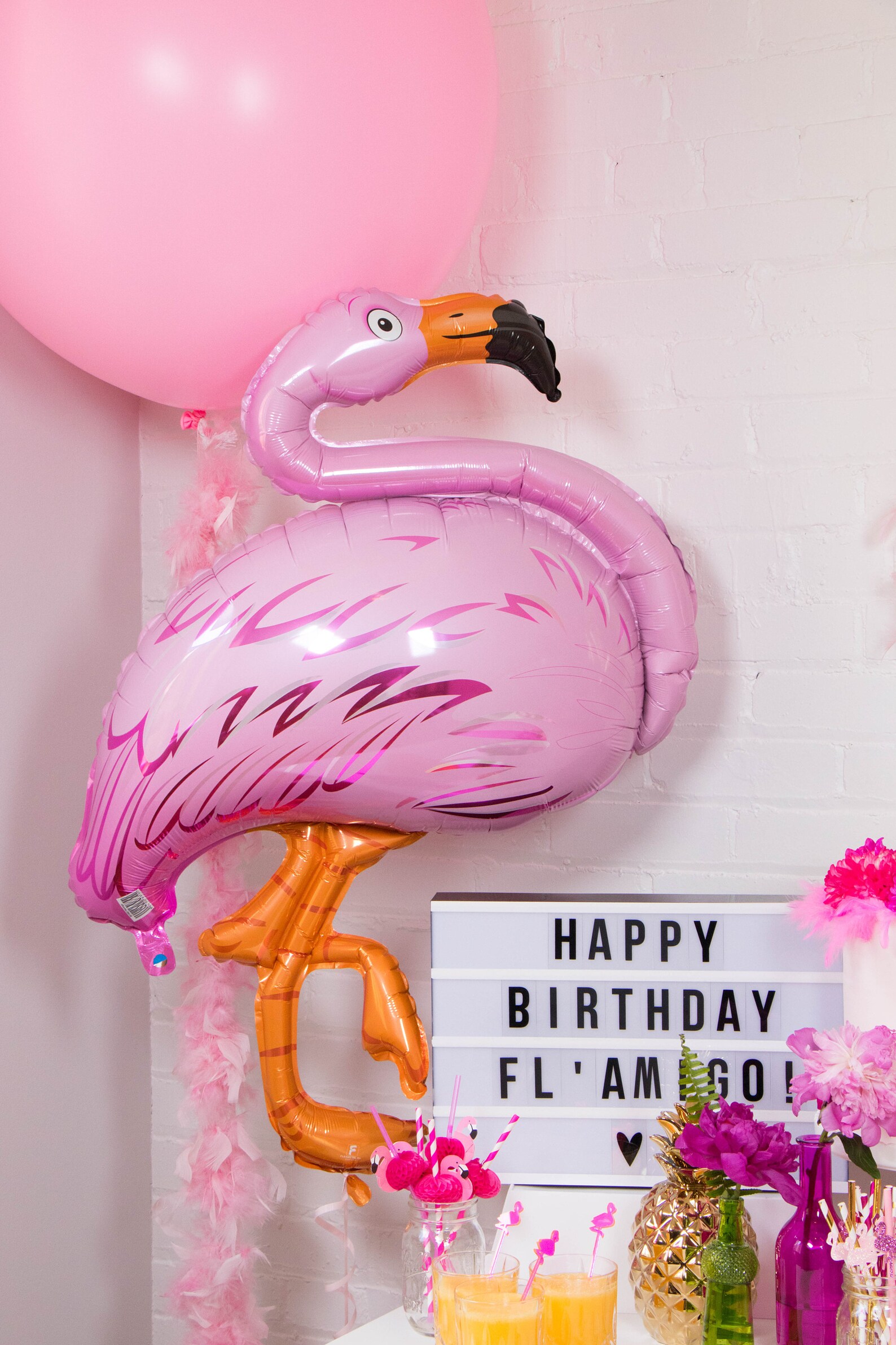 Giant Flamingo Balloon - 36" Balloon - Flamingo Decor - Let's Flamingle ...