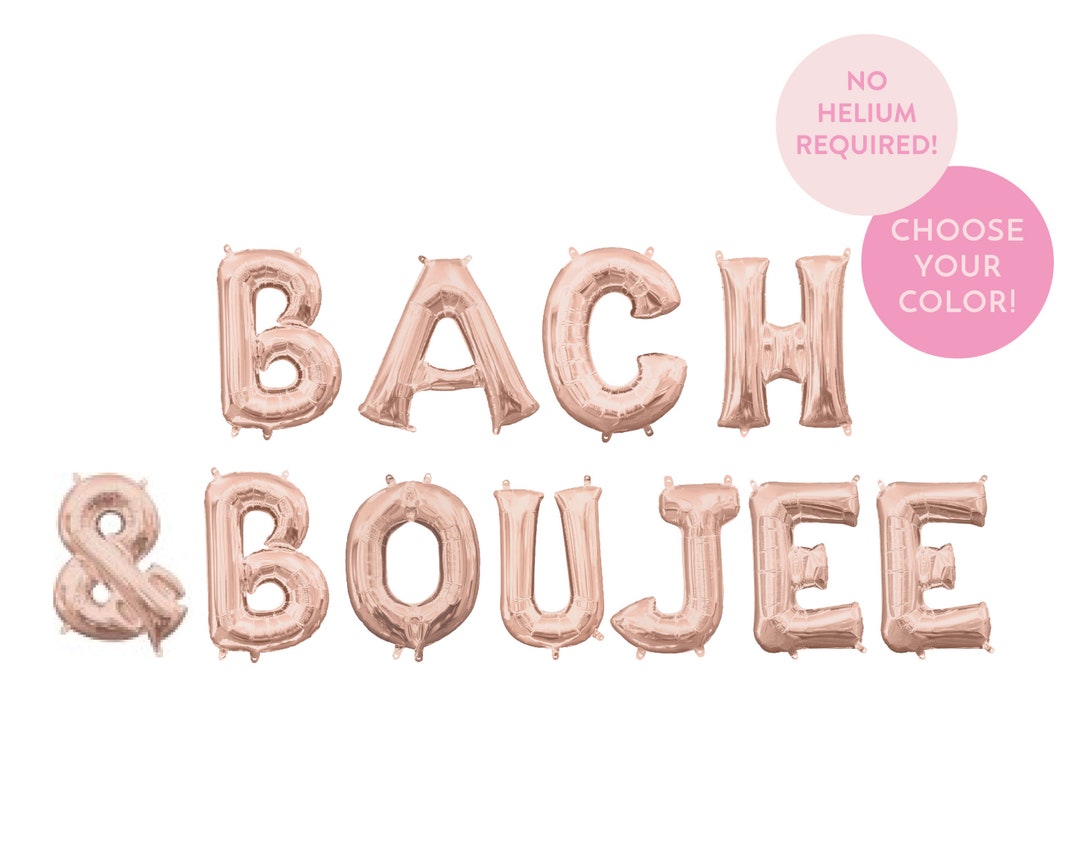Bach & Boujee Balloon Banner - Bachelorette Party Decor - Bad and ...