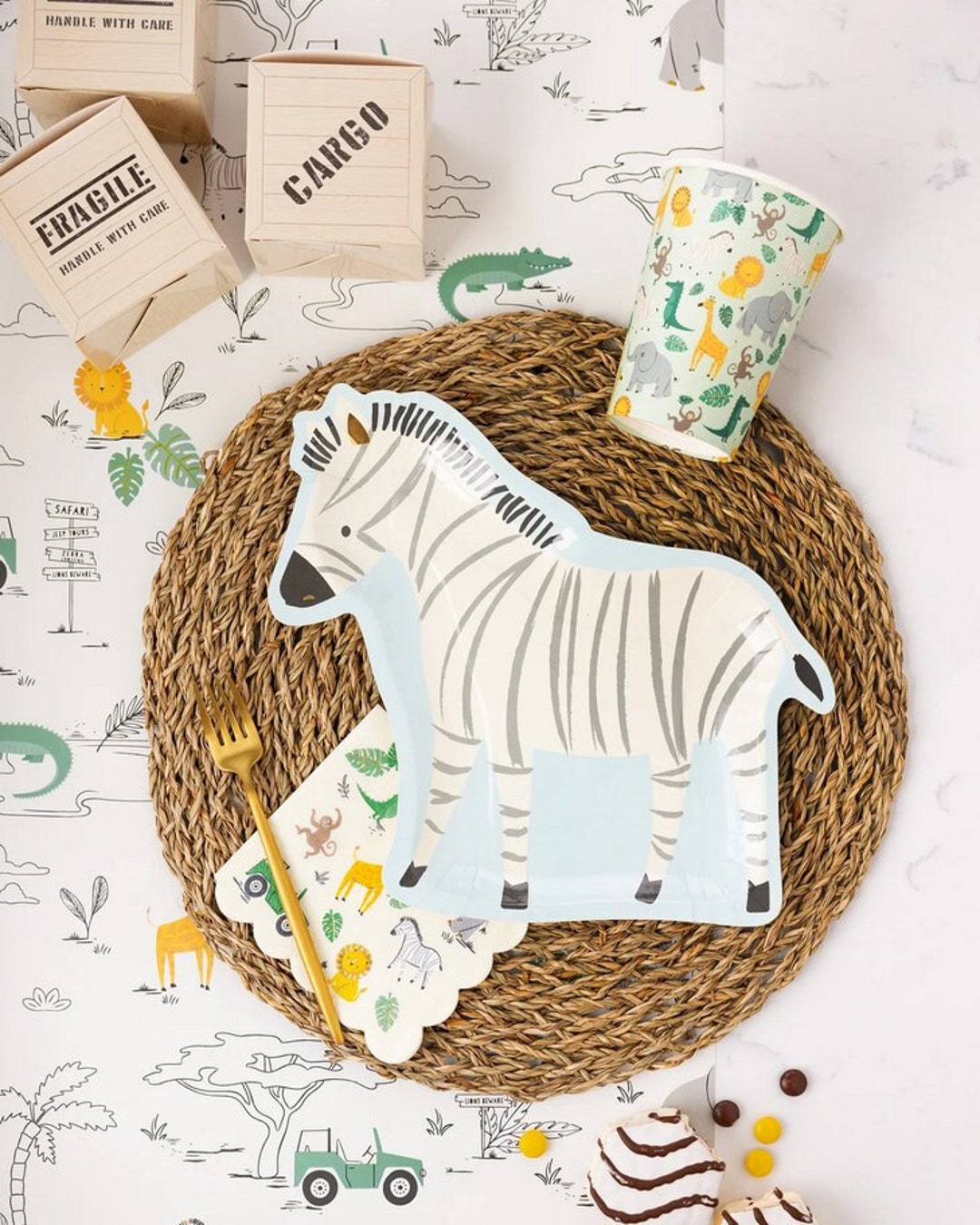 Safari Zebra Paper Party Plate Safari Theme Jungle Theme Wild One ...