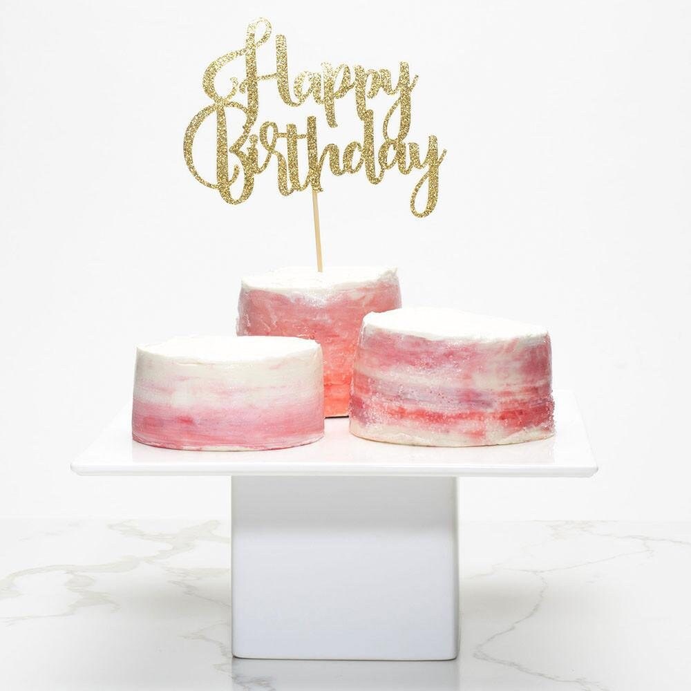 Happy Birthday Cake Topper - Birthday - Glitter Cake Topper - Party ...