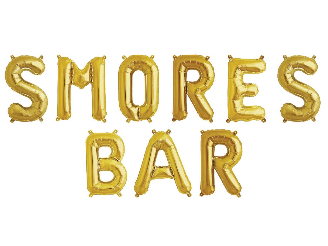 Smores Bar Balloon Banner - Smores Bar Sign - Smores Bar Banner - Party ...